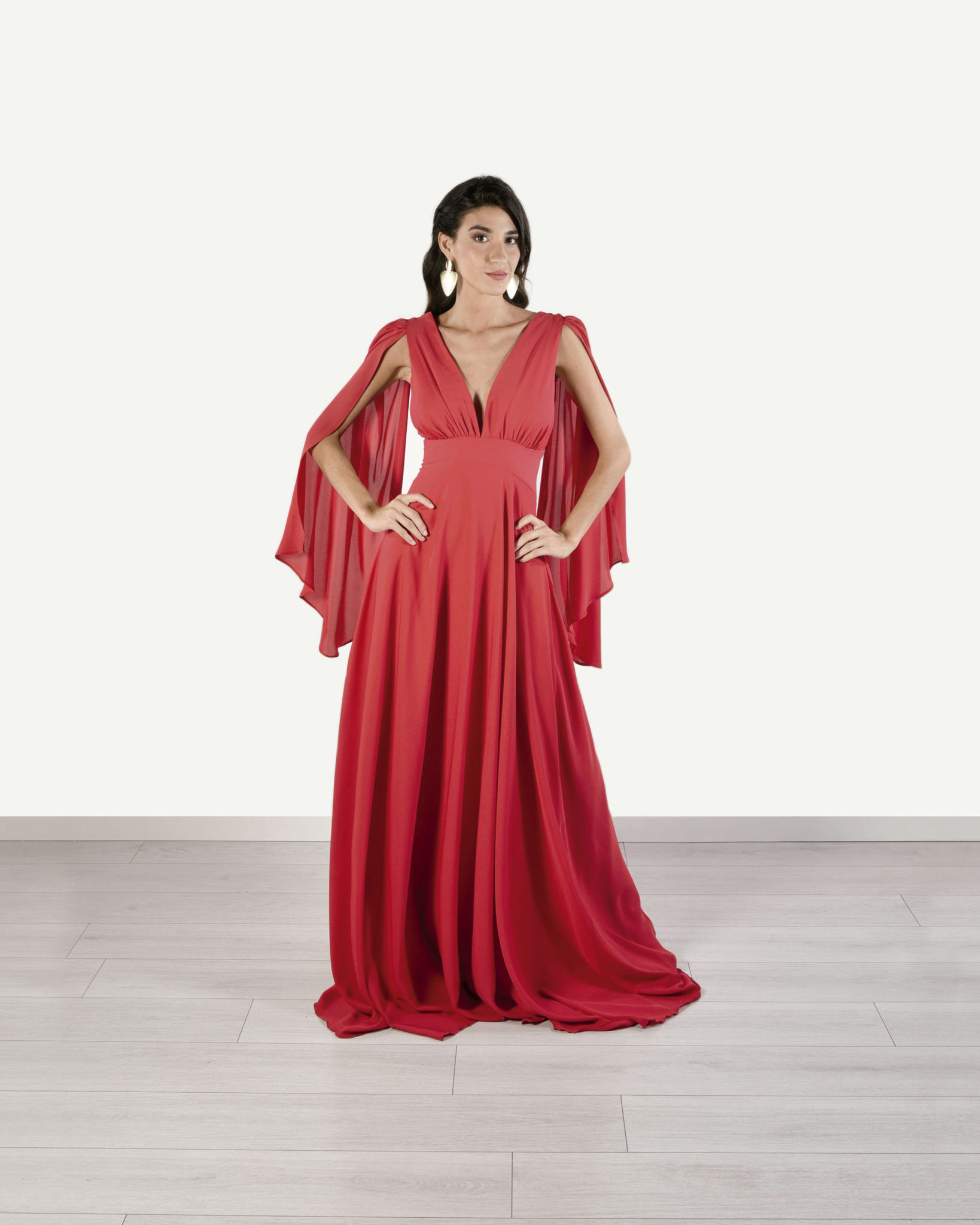 Vestido ELSA ROJO - Mabel Galindo